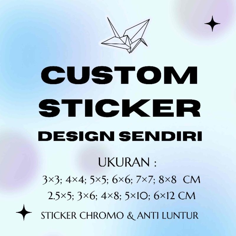 Jual CUSTOM STICKER LABEL DESIGN SENDIRI | Ukuran 2,5x5 3x6 4x8 5x10 ...