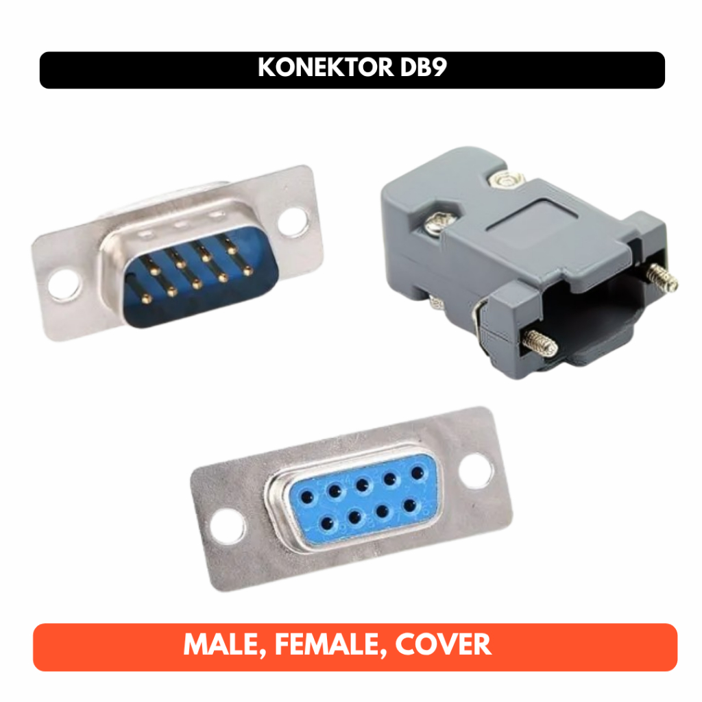 Jual Konekor DB9 Male Female Cover Tutup RS232 Connector DB 9 Serial ...