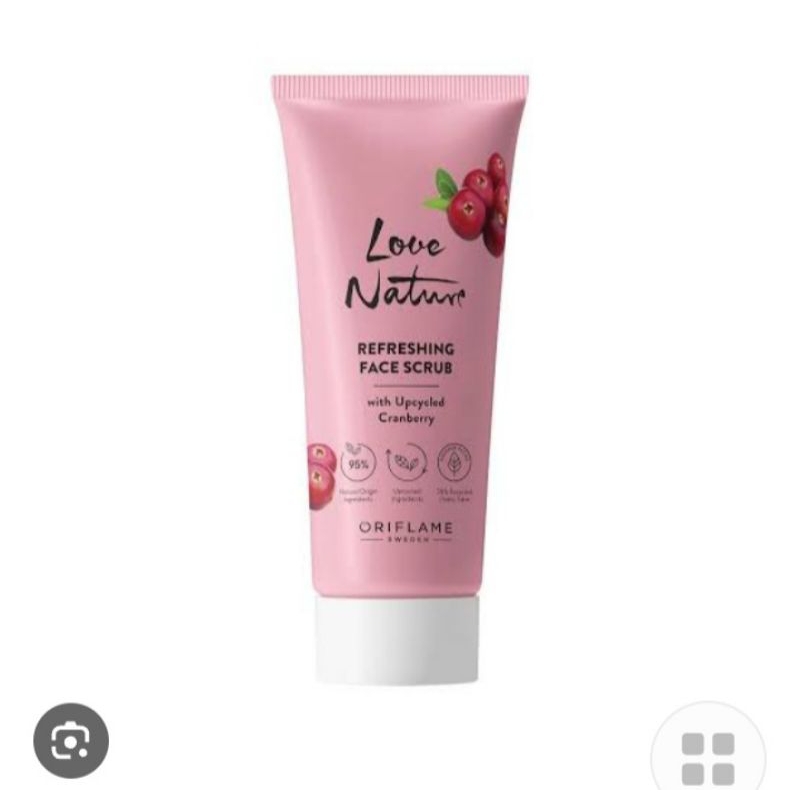 Jual 44158 Love nature refreshing face scrub with upcycled cranberry ...