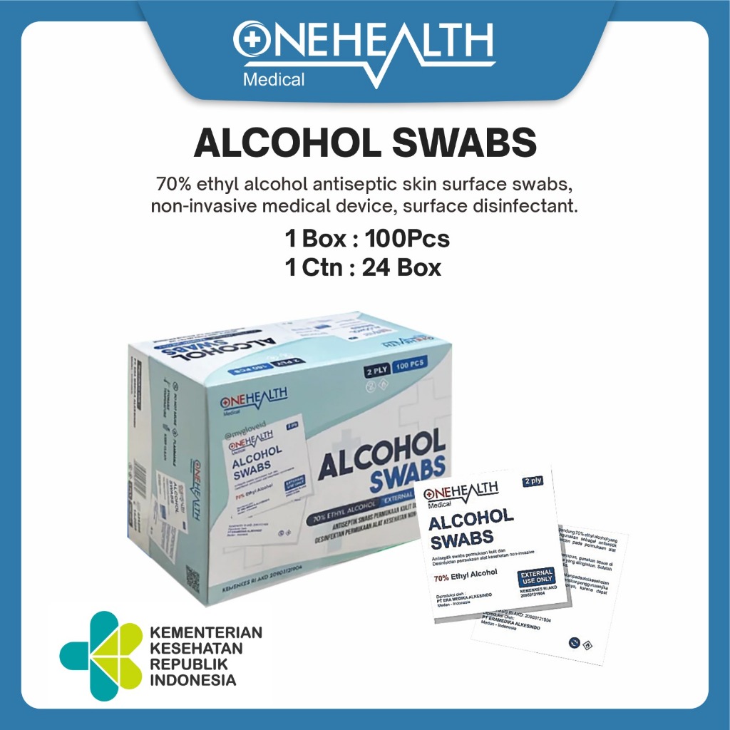 Jual Onehealth Alkohol Swab Alat Sterilisasi Antiseptik | Shopee Indonesia