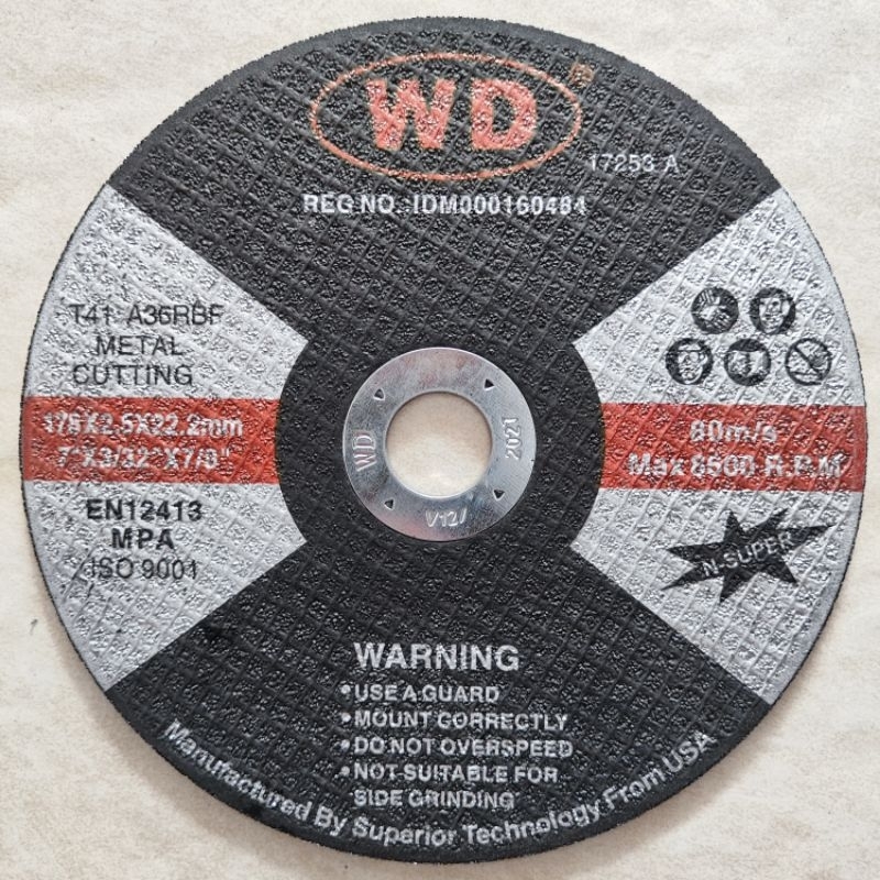 Jual Mata Batu Gerinda Potong Besi Metal Cutting Wheel Cut Off 7" inch ...