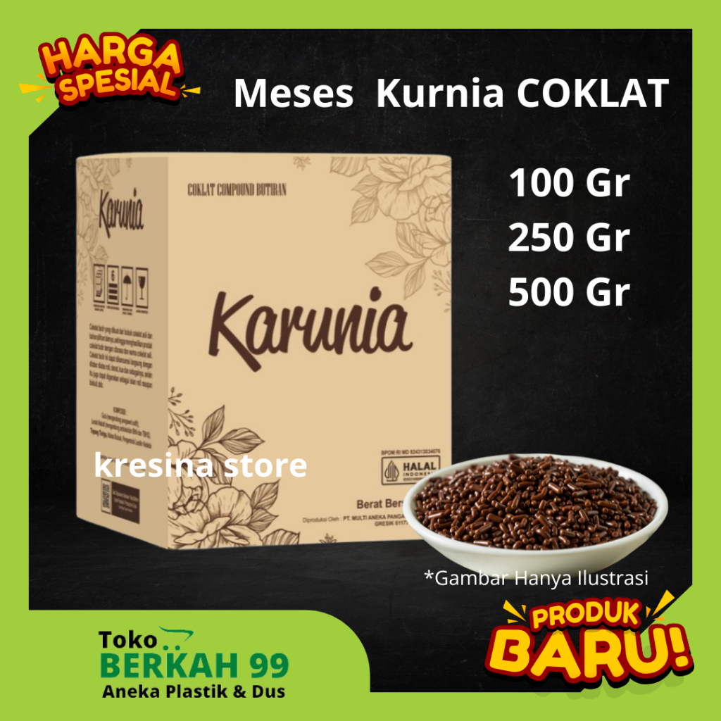 Jual meses coklat karunia kemasan refill 100 gr 250 gr 500 gr | Shopee ...