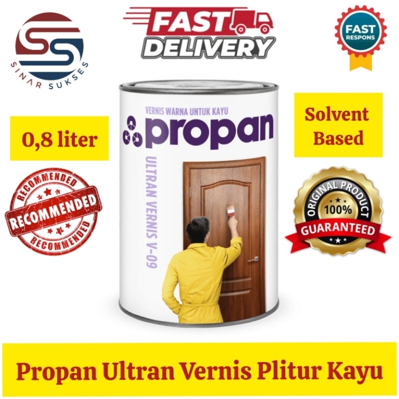 Jual Cat Kayu Propan Ultran Vernis Plitur Kayu 0,8liter/ Propan Cat ...