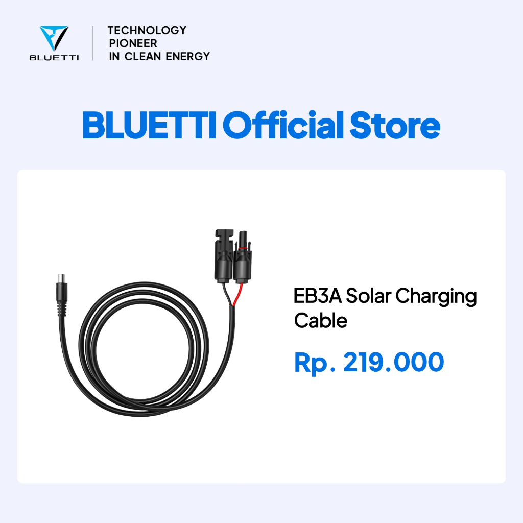 Jual BLUETTI EB3A Solar Charging Cable | Shopee Indonesia