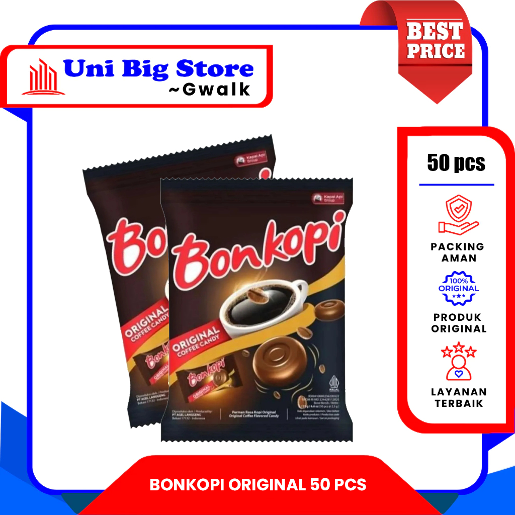 Jual PERMEN BONKOPI ORIGINAL COFFEE CANDY - 125 gr | Shopee Indonesia