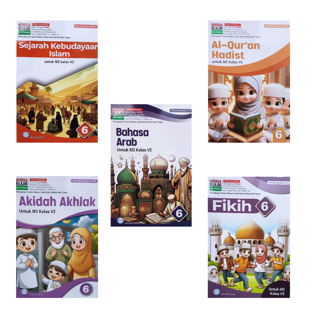 Jual Buku PENDAMPING Kelas 6 MI Fikih Bahasa Arab Akidah Akhlak SKI AL Quran Hadis Kurikulum ...