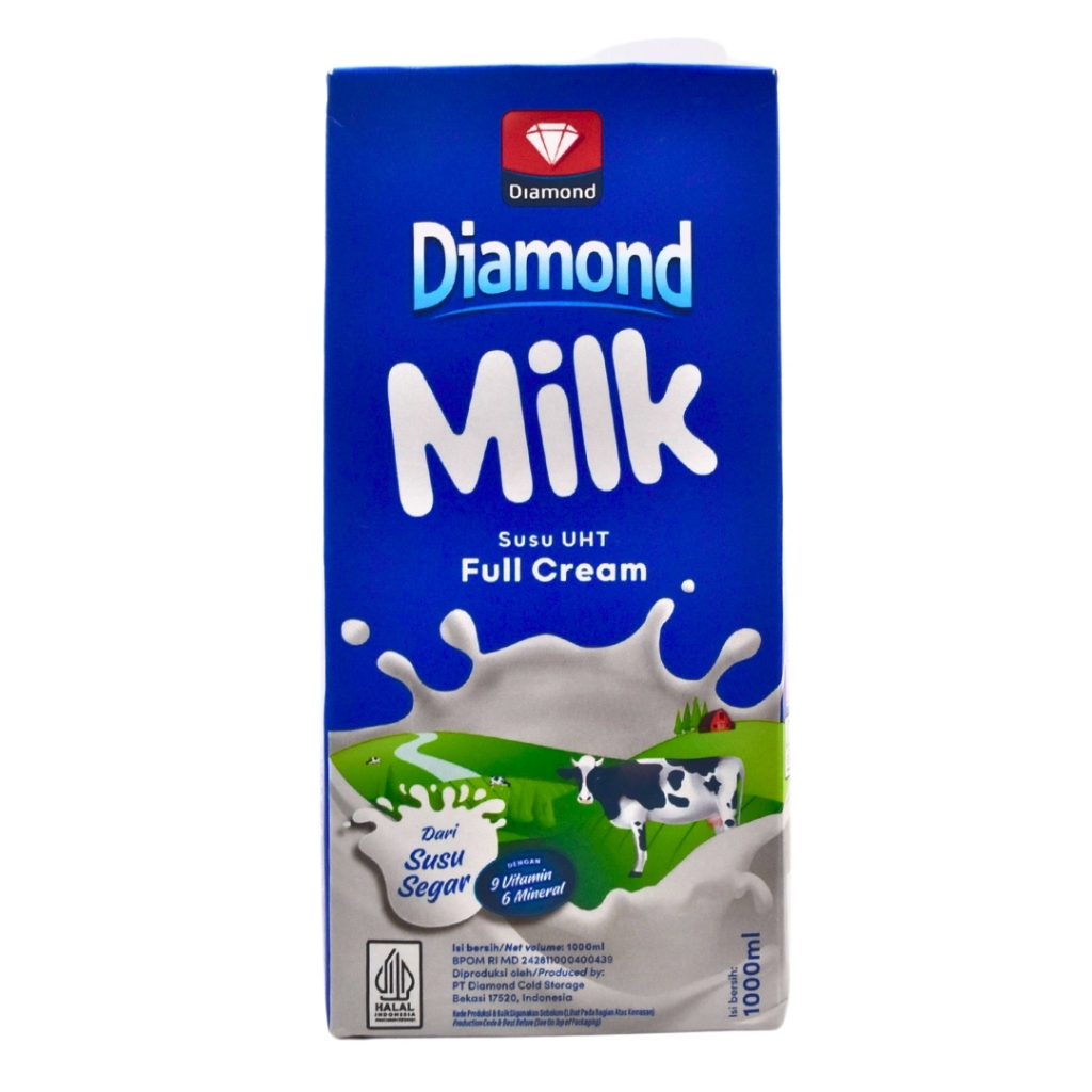 Jual Susu Diamond (1 Liter) UHT Full Cream Milk / Susu UHT Full Cream 1PCS | Shopee Indonesia
