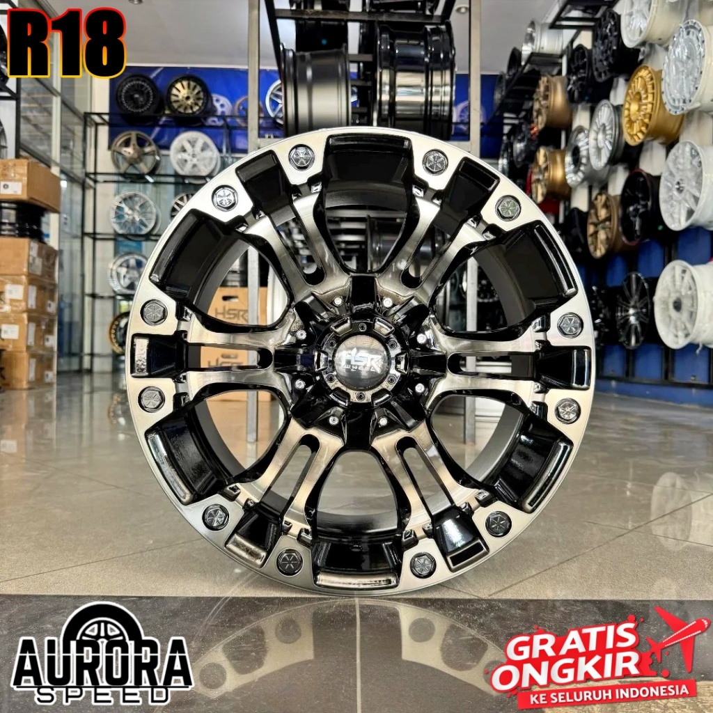 Jual Velg ring 18 mobil Fortuner,Pajero,Hilux,Ranger,Everest,Terrano HSR Lumbis R18x9 pcd 6x139 ...
