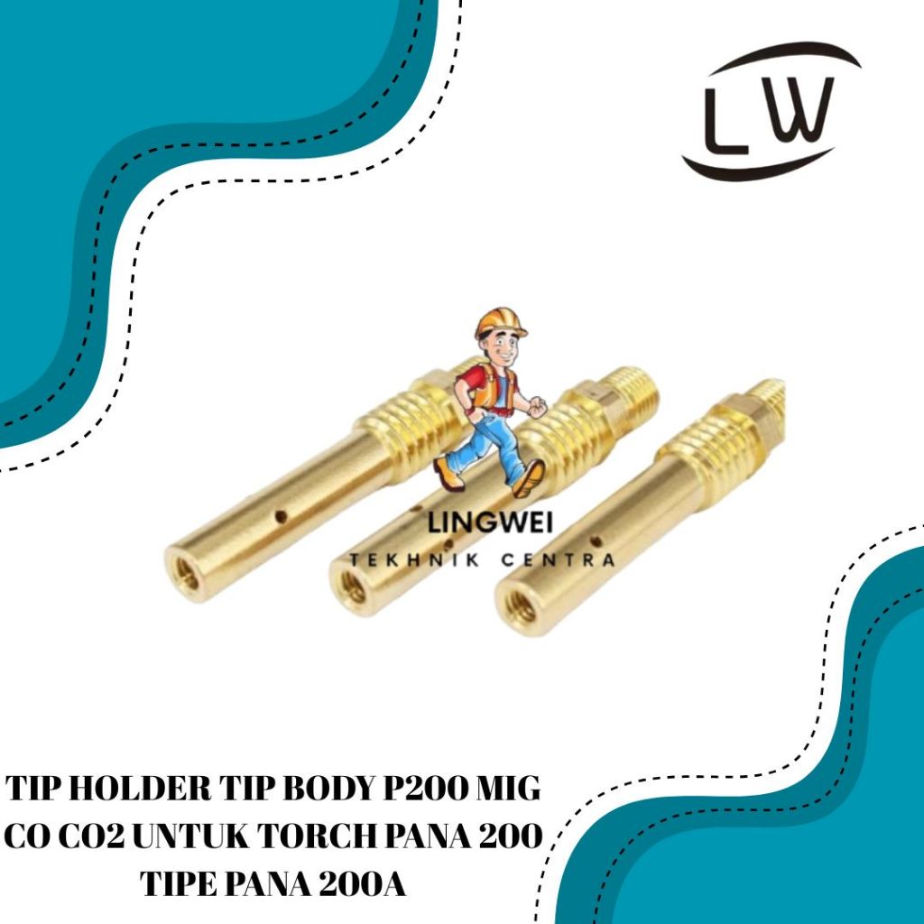 Jual TIP HOLDER TIP BODY P200 MIG CO CO2 UNTUK TORCH PANA 200 TIPE PANA ...
