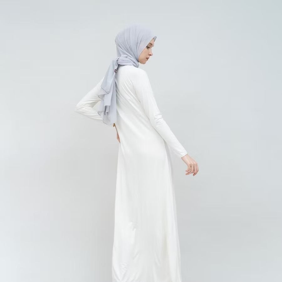 Jual INNER DRESS KNIT PUTIH PREMIUM LENGAN PANJANG | Shopee Indonesia