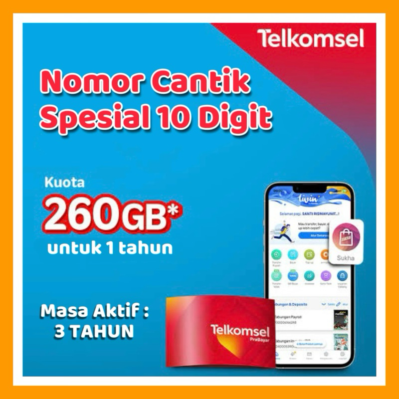 Jual nomor cantik telkomsel 10 digit / telkomsel prabayar 10 angka | Shopee Indonesia