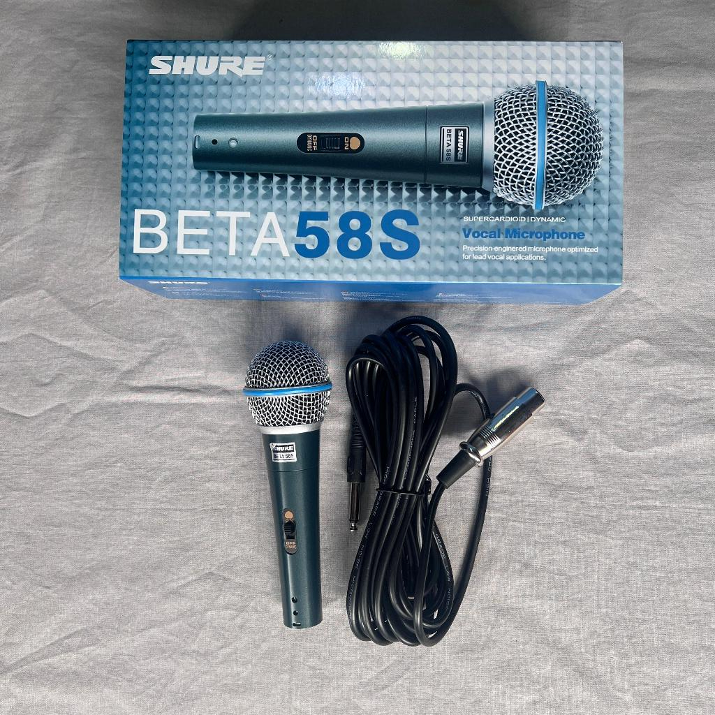 Jual Microphone Mik Mick Kabel Beta 58 S Plus + Switch Dus Dos | Shopee ...