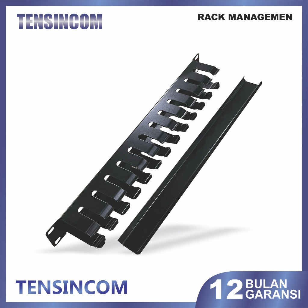 Jual Tensincom Wire Management 1U Patch Panel – Panel Kabel untuk Rack ...