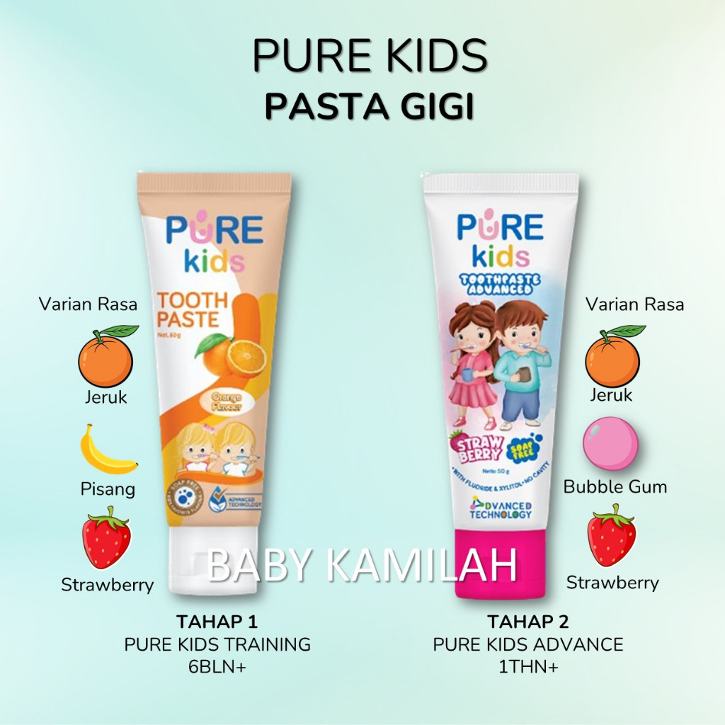 Jual Pasta Gigi PURE Bayi & Anak - Aman Tanpa Fluoride, Lindungi Gigi ...