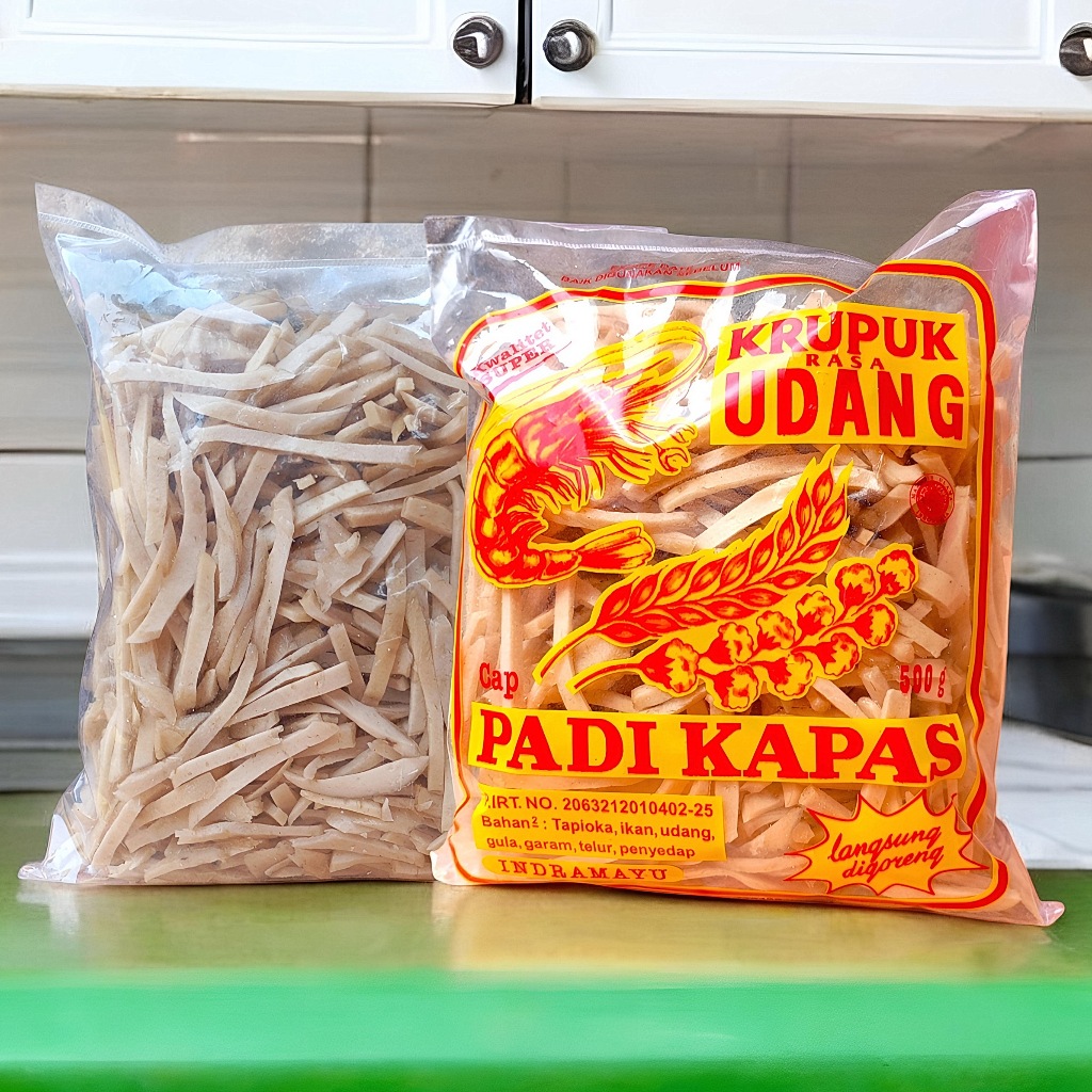Jual 1Kg Kerupuk Udang STICK Cap PADI KAPAS Original Khas Indramayu ...