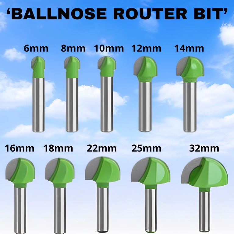 Jual KODE Y1R Mata router kayu round bit mata profil setengah lingkaran ...