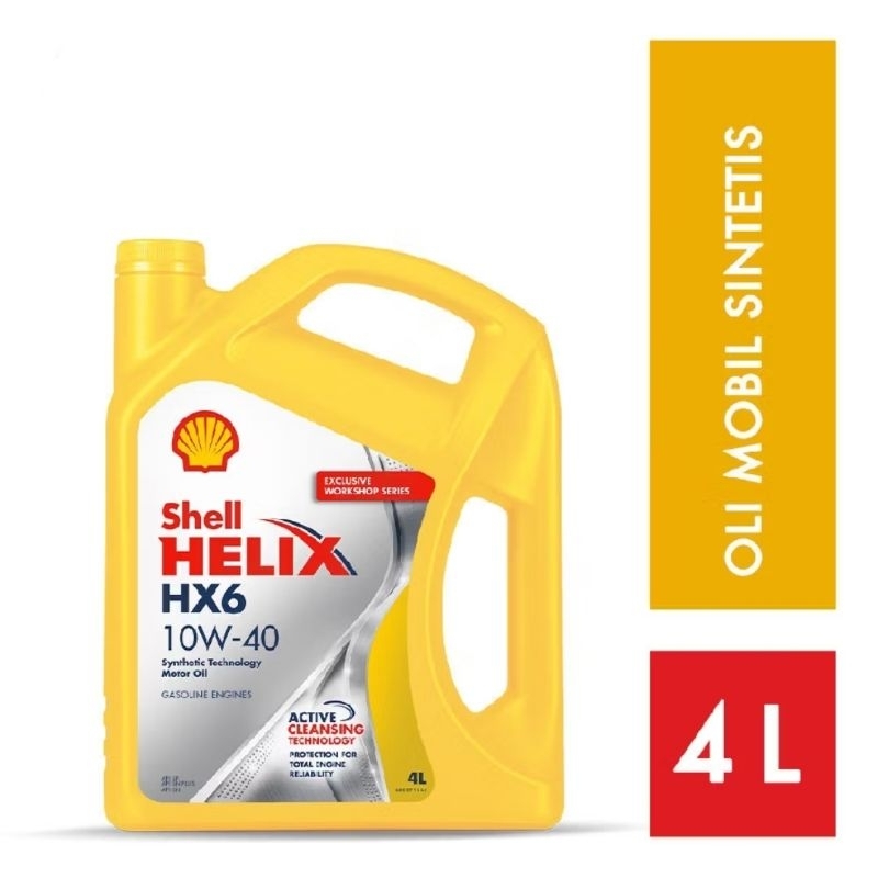 Jual SHELL HELIX HX6 SAE 10W-40 ORIGINAL BARCODE | Shopee Indonesia