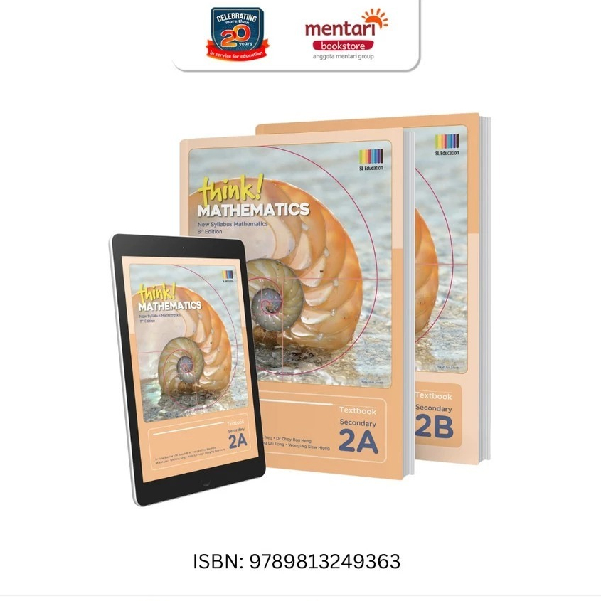 Jual Buku SMP Think! Maths Secondary Textbook 2A & 2B w/ E Book (8th Ed ...