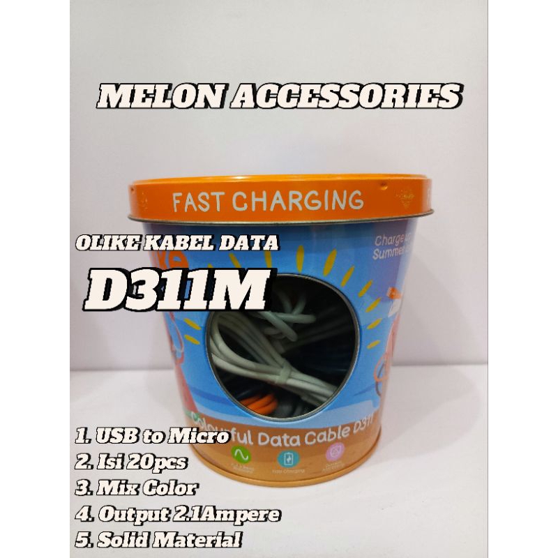 Jual 210091 OLIKE KABEL DATA D311M ISI 20 PCS | Shopee Indonesia