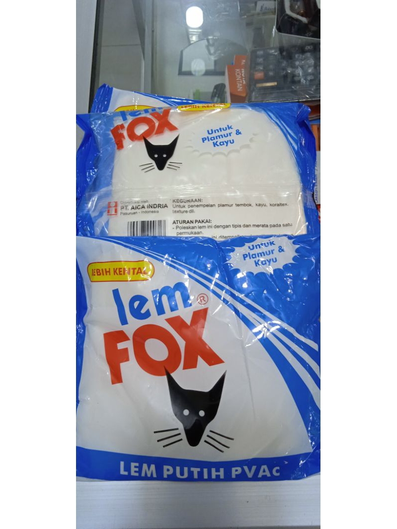 Jual Lem FOX Putih 350 gram/Lem Slime/Lem Kertas/Lem Kayu/Plamur/Lem ...