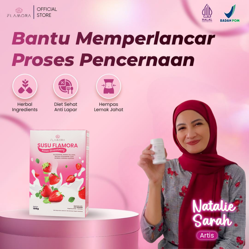 Jual Flamora Susu L Glutathione - Susu Herbal Bantu Cerahkan Kulit dan ...