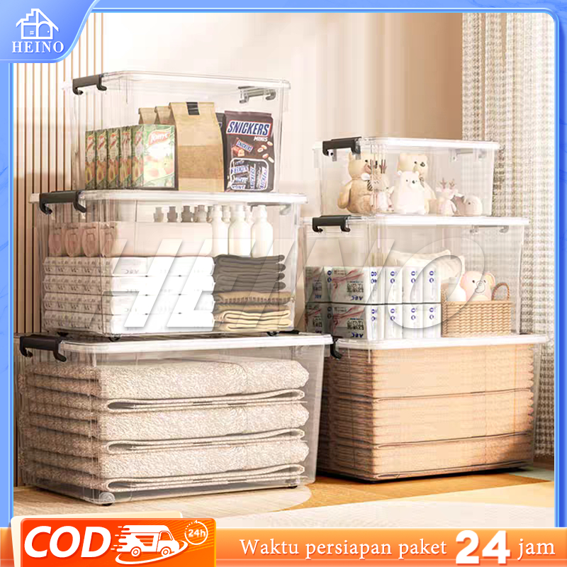 Jual HEINO Transparan Container Box / Storage Organizer Box / Tempat ...