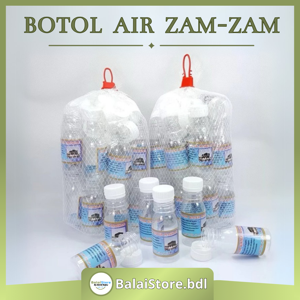 Jual Botol Air Zam Zam 80 ML Isi 25 Pcs Original Oleh Oleh Haji dan ...