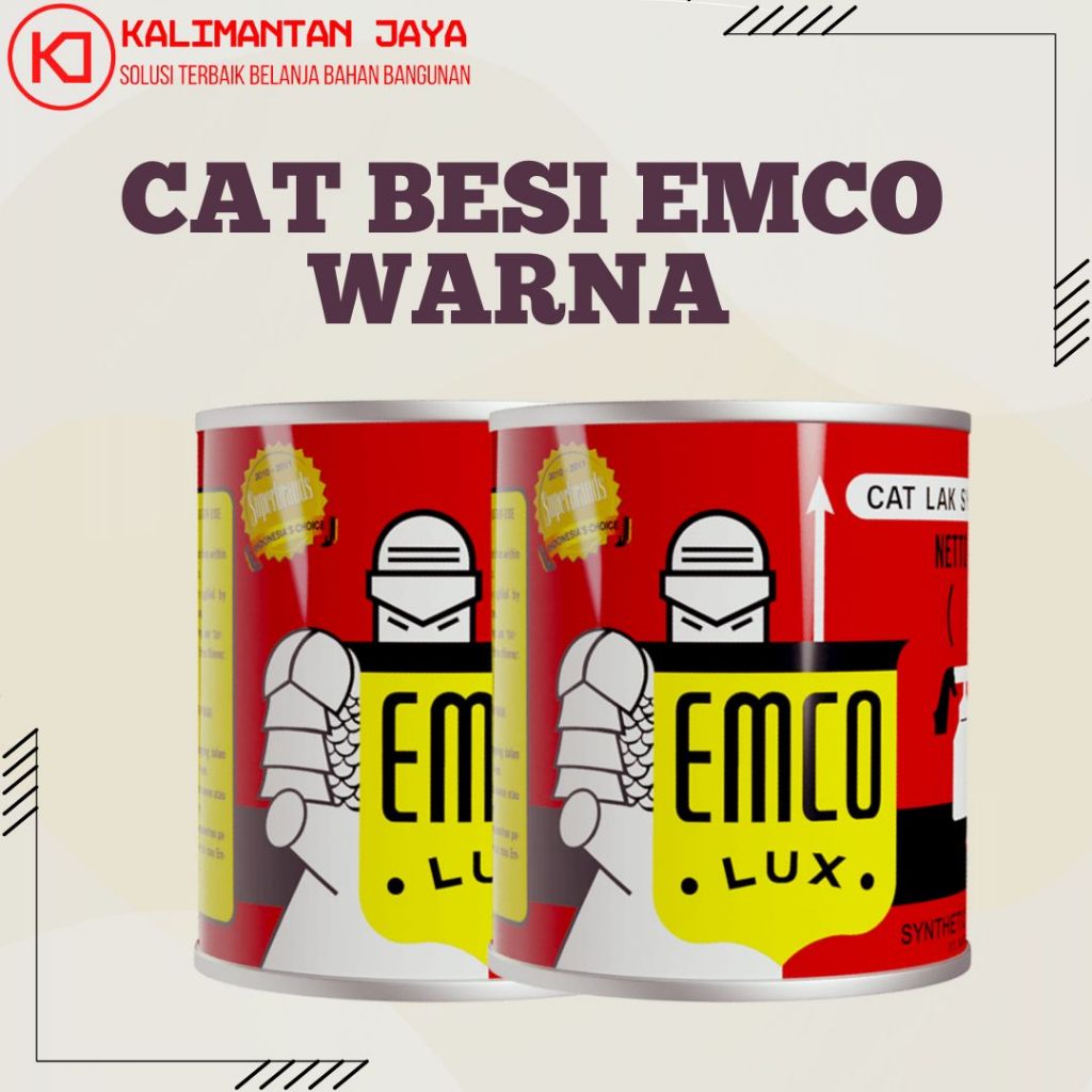 Jual Emco Lux Cat Kayu & Besi 1kg - Warna Segitiga Gloss Finish Kilap Cat Besi Cat Pagar Cat ...