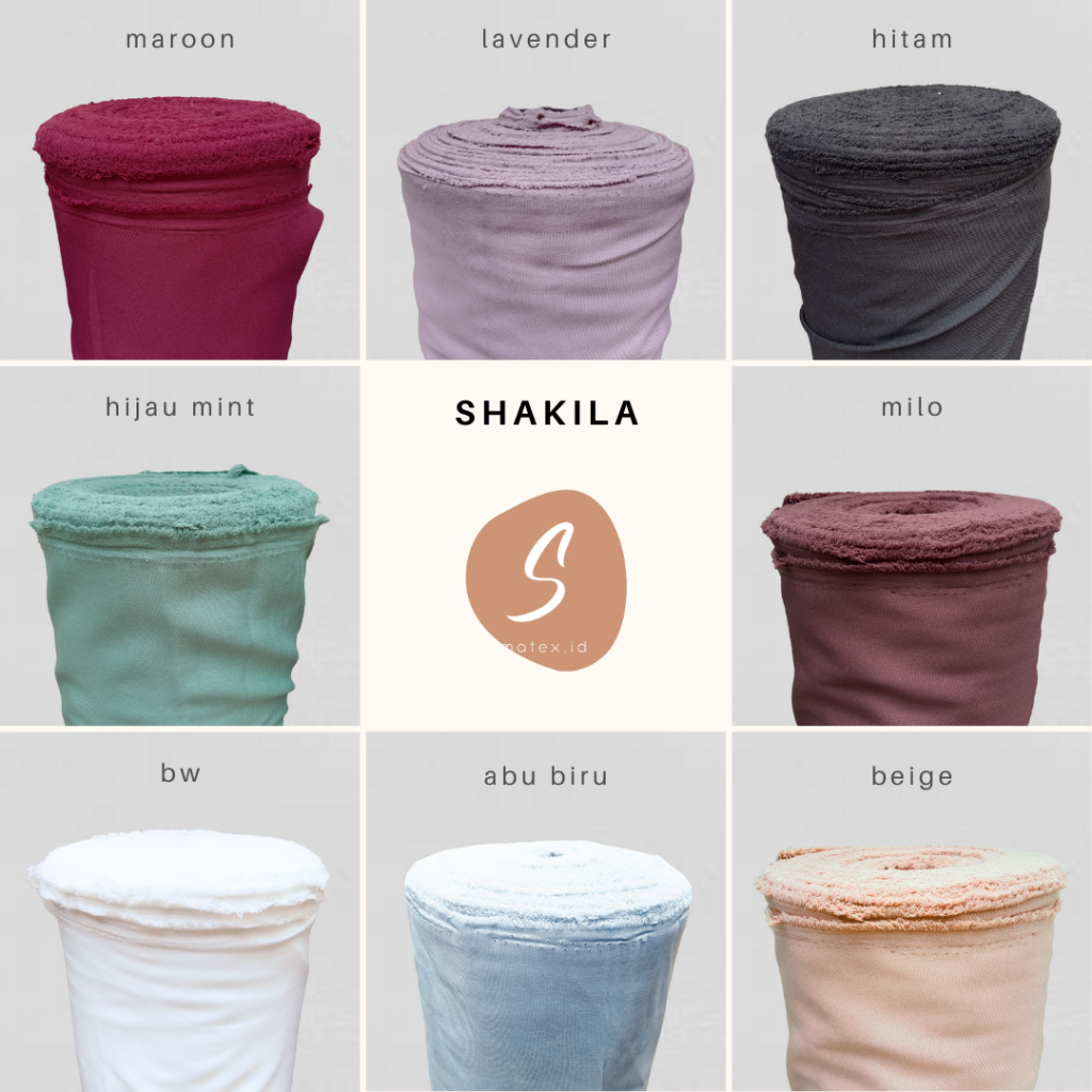 Jual (HARGA PER 0,5 METER) Kain Shakila Premium / Samira Stretch ...