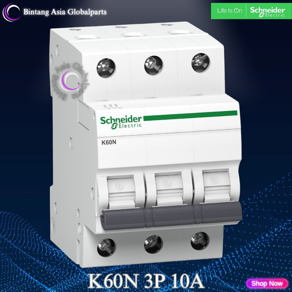 Jual MCB 3p 10a Schneider Original / MCB 3 Phase 10 Ampere 6kA | Shopee ...