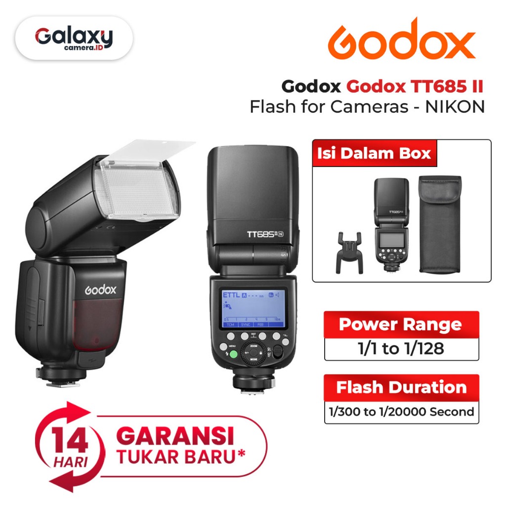 Jual Godox TT685 II Speedlite Flash kamera TT685-II Garansi Resmi ...