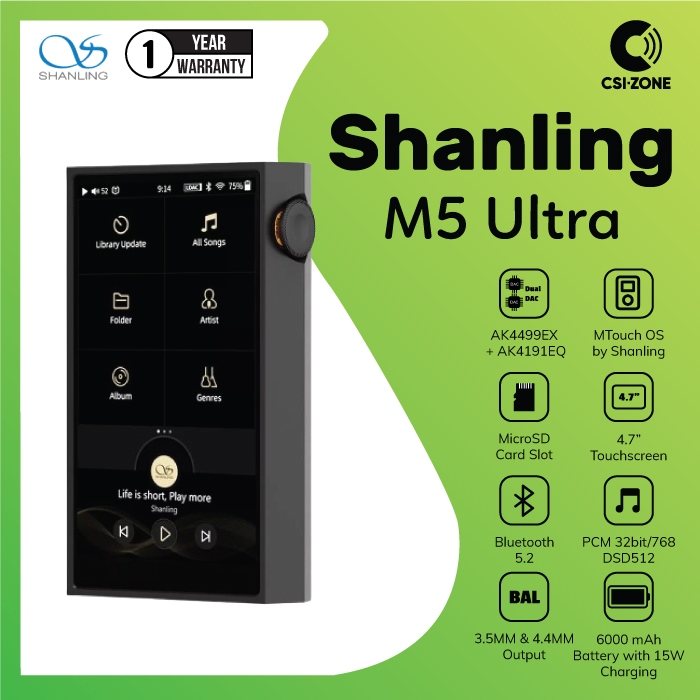 Jual Shanling M5U / M5 Ultra Portable Bluetooth 5.2 Audio Player | Shopee Indonesia