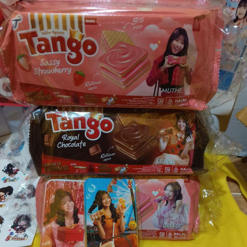 Jual Wafer Tango x Jkt48 Photocard V3 Terbaru Harga satu Bungkus dan ...
