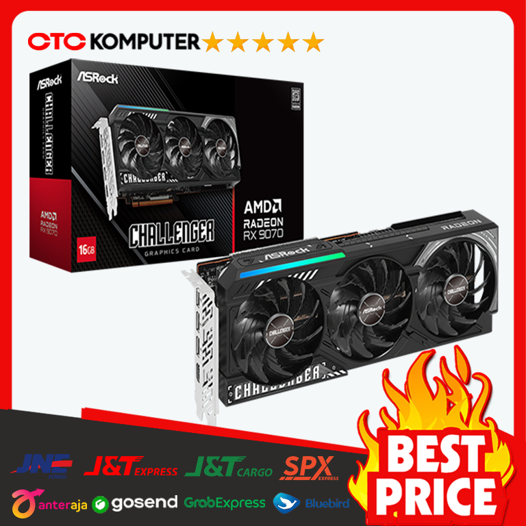 Jual ASROCK AMD Radeon RX 9070 CHALLENGER 16GB GDDR6 | Shopee Indonesia