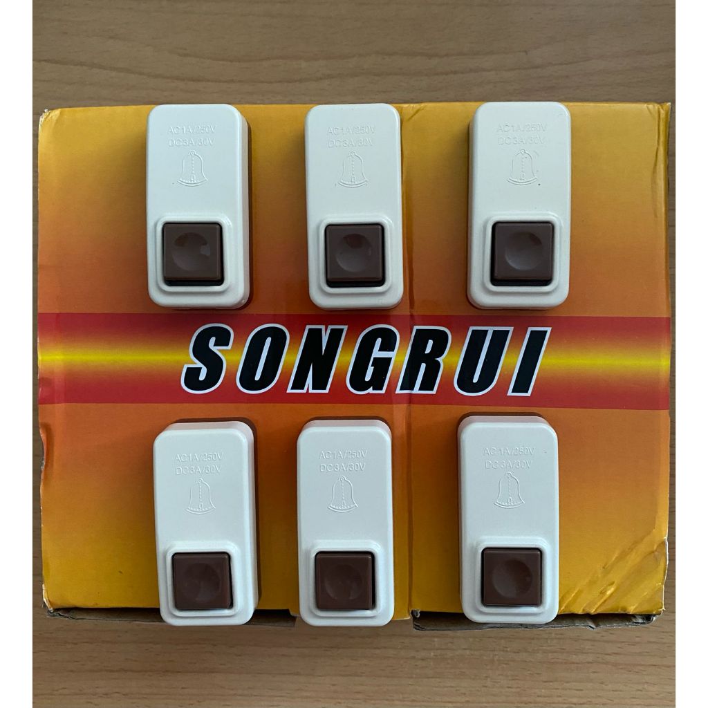 Jual COD-Saklar Switch Knop Bell Listrik Pencetan Bell Pintu Kabel ...