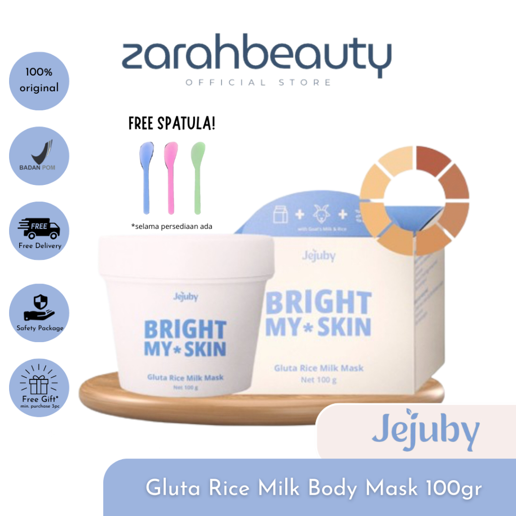 Jual JEJUBY Gluta Rice Milk Mask 2in1 Body Bleaching & Body Mask Masker ...