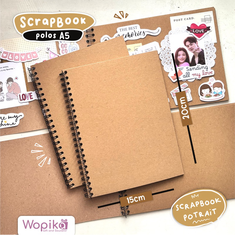 Jual SCRAPBOOK POLOS A5 TEBAL by Wopika Creative | scrapbook tebal ...