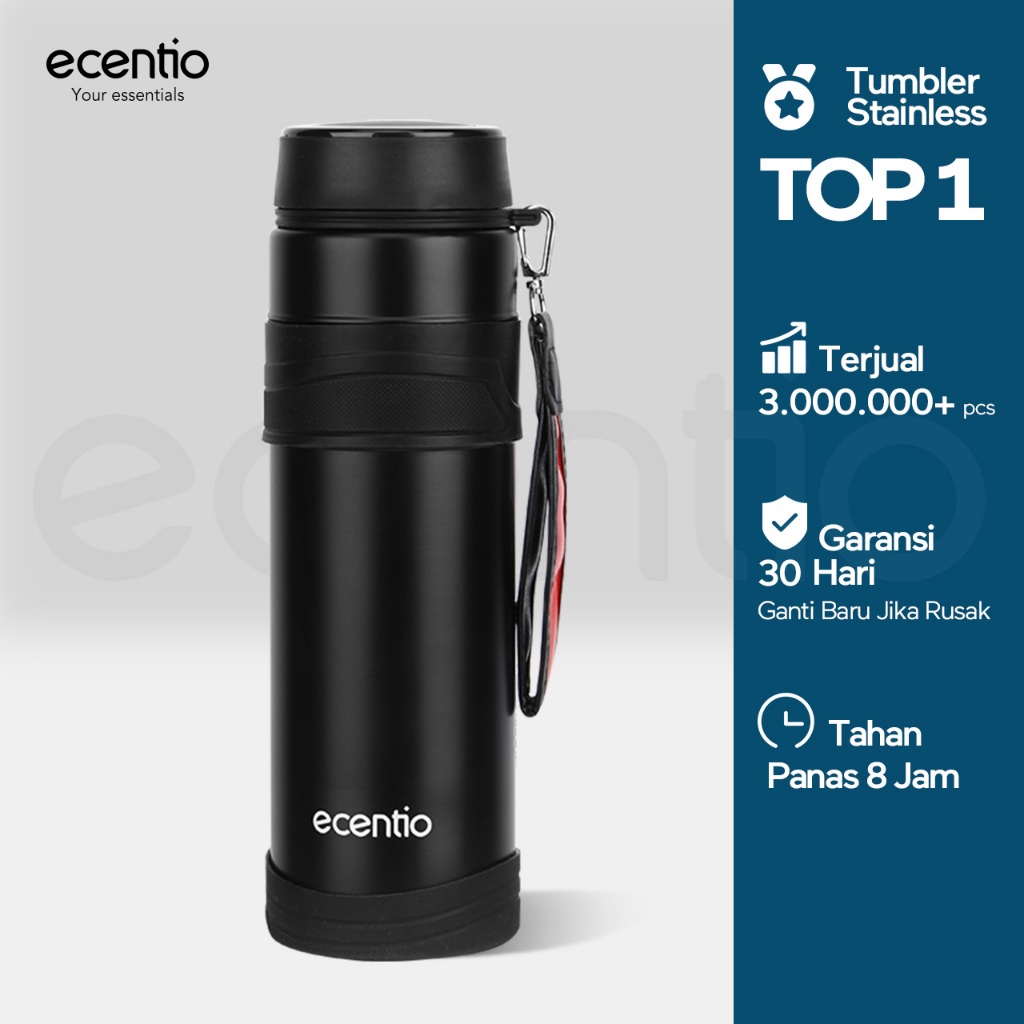 Jual ecentio termos air panas 1 liter stainless steel 304 Vacuum Flask ...