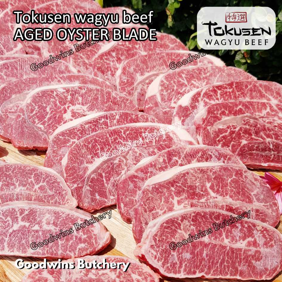 Jual Wagyu beef Tokusen OYSTER BLADE marbling MBS-5 aged-frozen daging ...