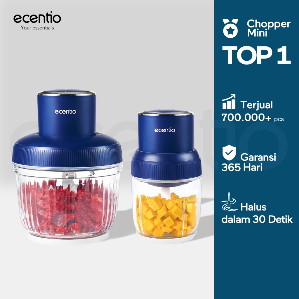 Jual ecentio 5 in 1 kaca Chopper blender multi-fungsi 4 Mata Pisau Food ...
