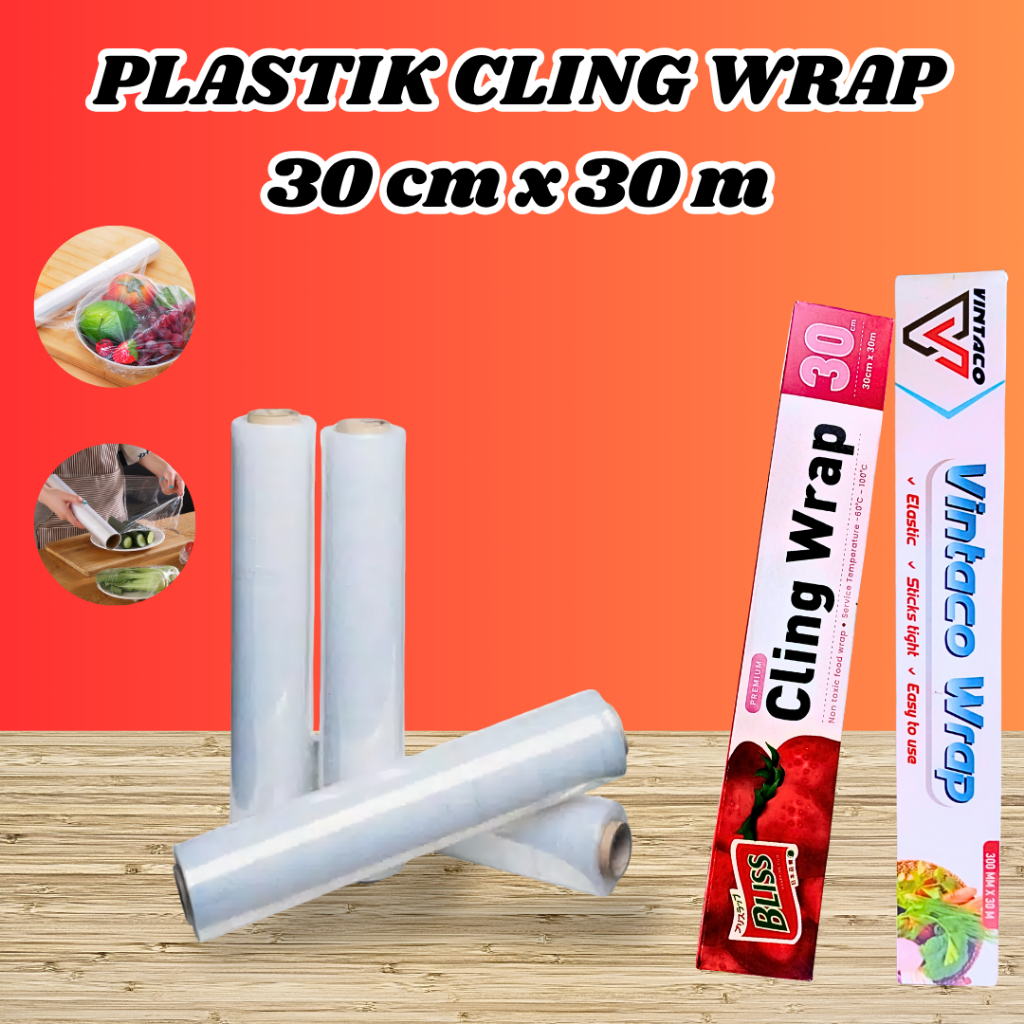 Jual PLASTIK CLING WRAP | BEST FRESH CLING WRAP UK. 30 CM x 30 M ...