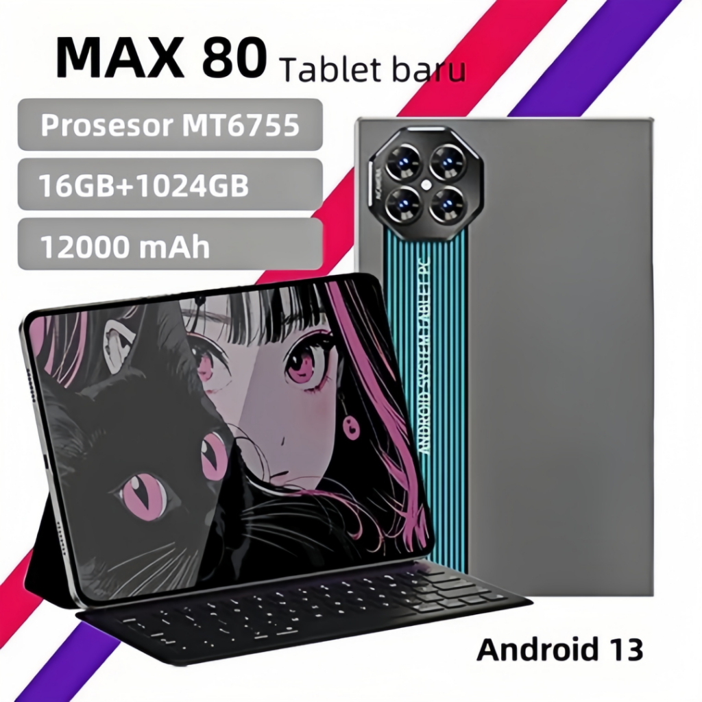 Jual Tablet baru MAX 80 11.6inch【16GB+1024GB】untuk pembelajaran dan ...