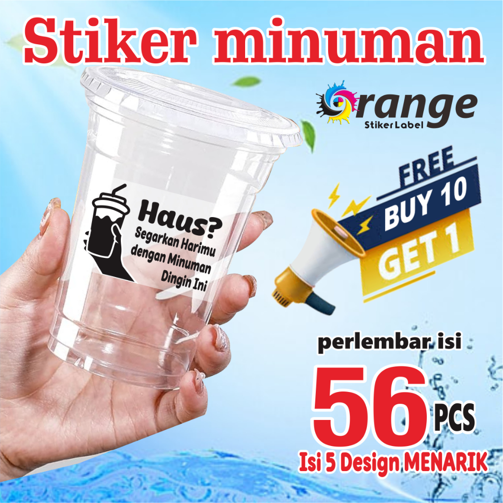 Jual CETAK STIKER MINUMAN, STIKER KATA KATA MINUMAN, STIKER TRANSPARAN ...