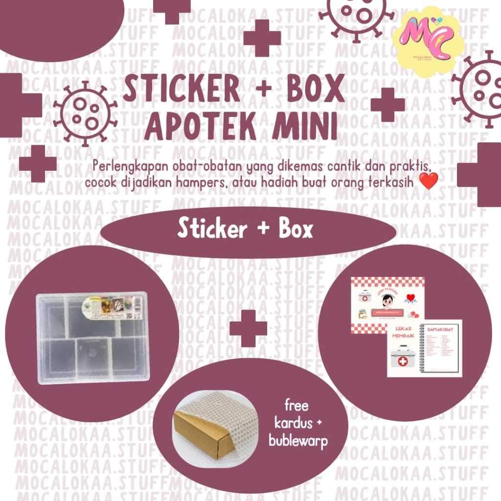 Jual STIKER + BOX APOTEK MINI Buat Pacar By mocalokaa.stuff (dapat 2 ...