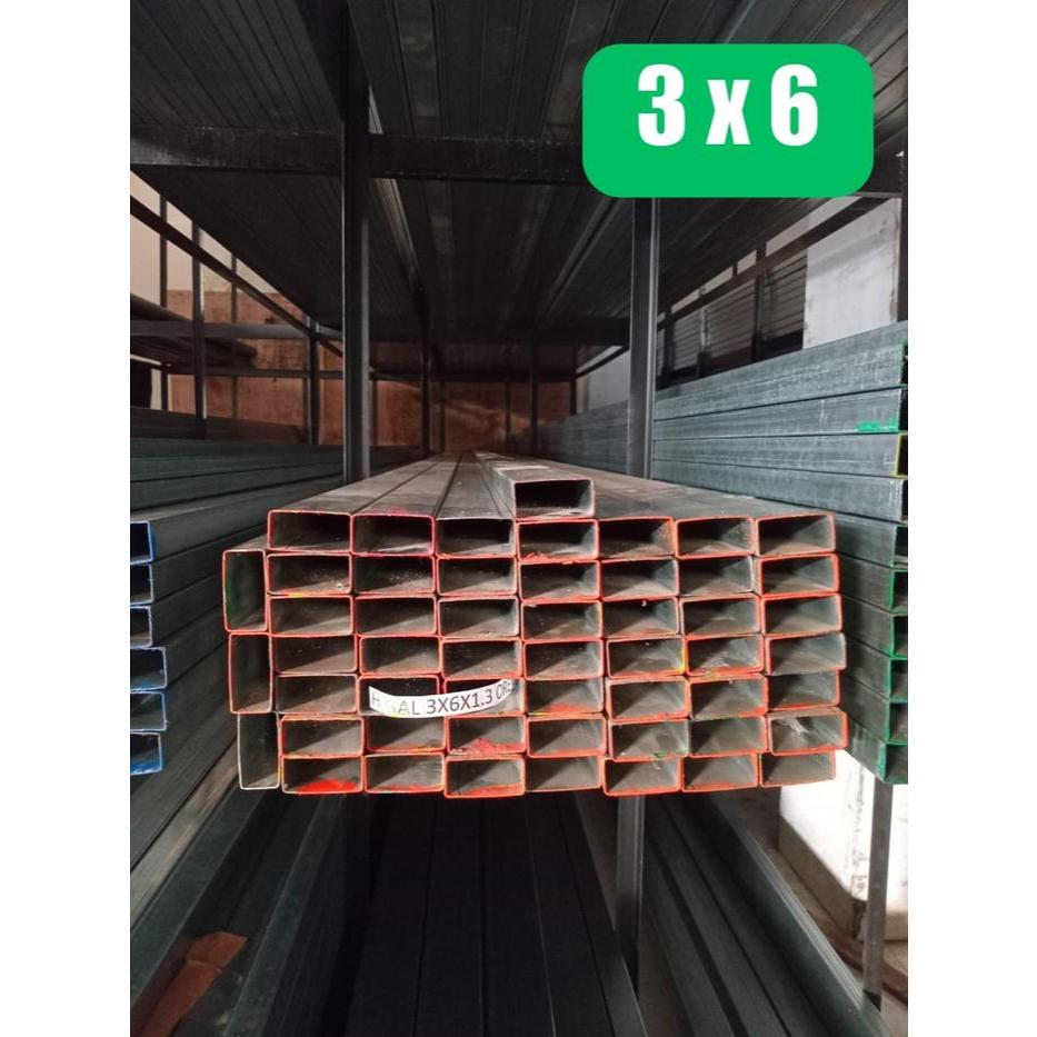 Jual (Part 7) Besi Hollow Kotak Galvanis Full/Besi Tiang Ukuran 3X6 - 4X8 di Makassar | Shopee ...