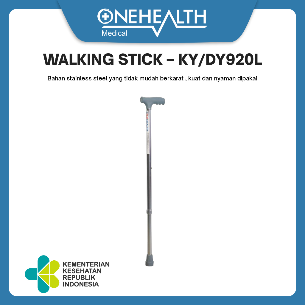 Jual Onehealth Walking Stick KY/DY 920L Tongkat Kaki 1 Chrome Silver ...