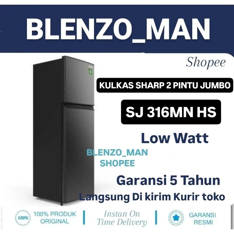 Jual KULKAS SHARP 2 PINTU SJ 316 | Shopee Indonesia