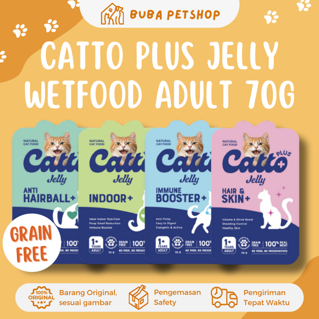 Jual Catto Plus Jelly Wet Food Pouch | Shopee Indonesia