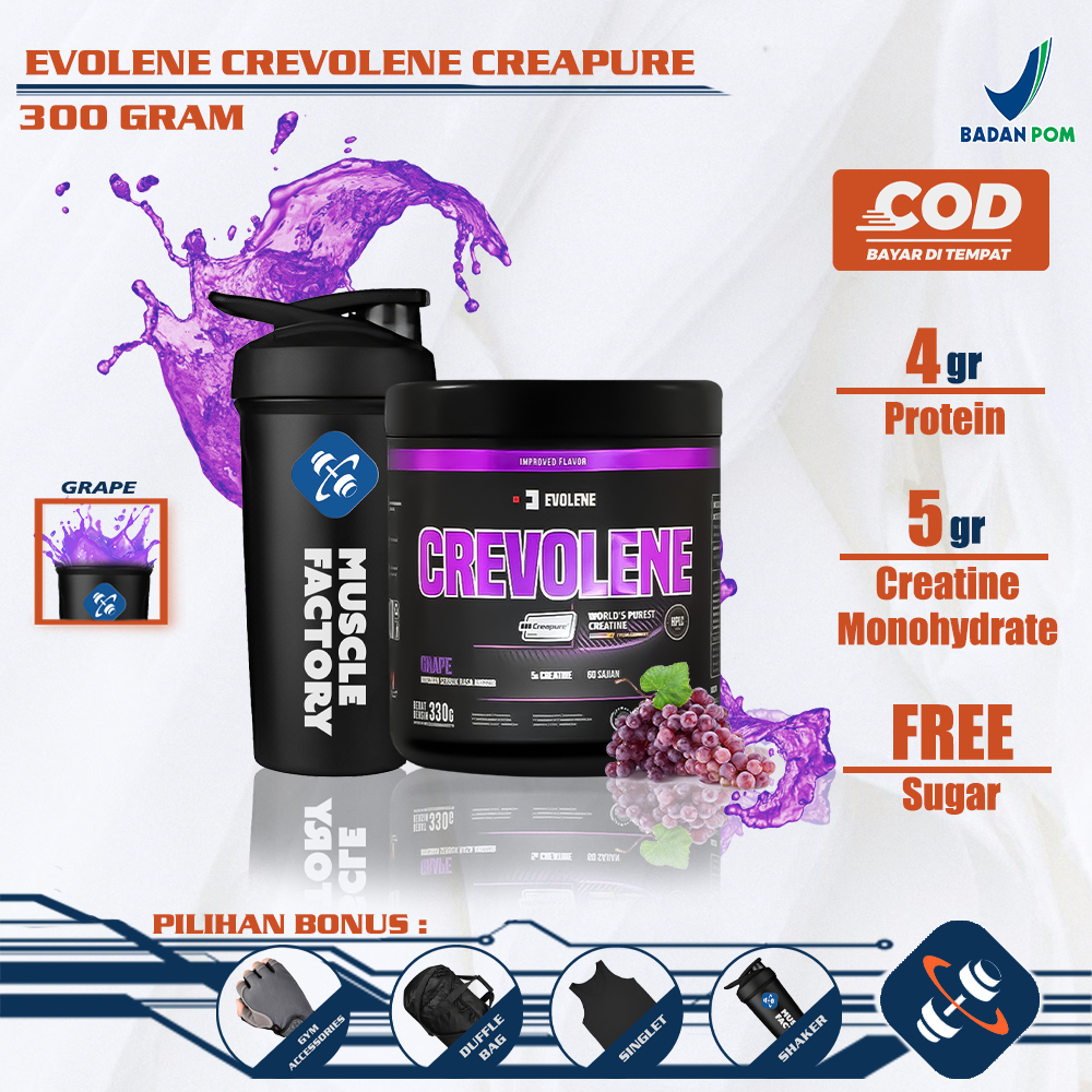 Jual Evolene Crevolene 60 Serving 330 Gram Creatine Micronized ...