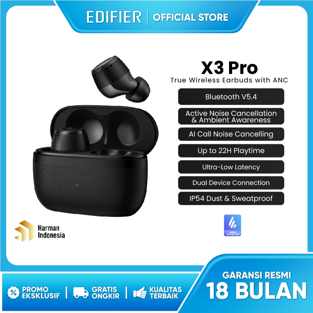 Jual EDIFIER X3 PRO True Wireless Earbuds with Active Noise Cancellation | Shopee Indonesia